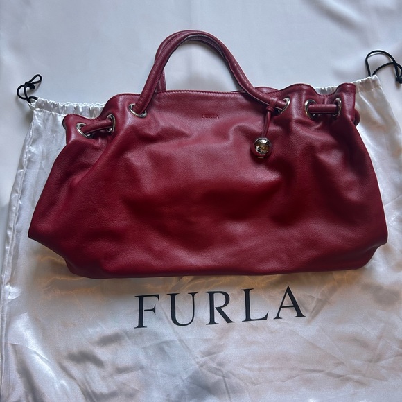 Furla | Bags | Furla Red Leather Bag | Poshmark